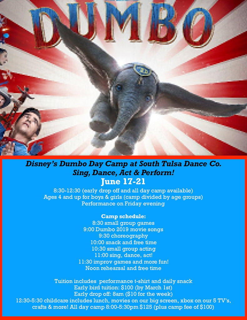 Disney's Dumbo Day Camp – South Tulsa Dance Co.