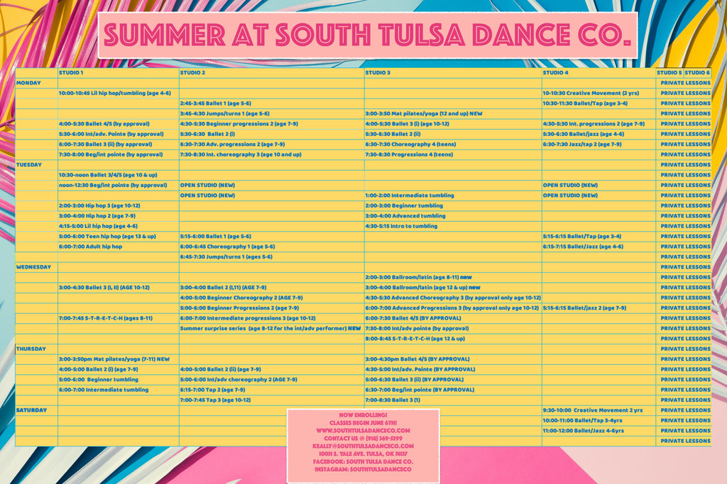 Register for Summer March 7th! – South Tulsa Dance Co.
